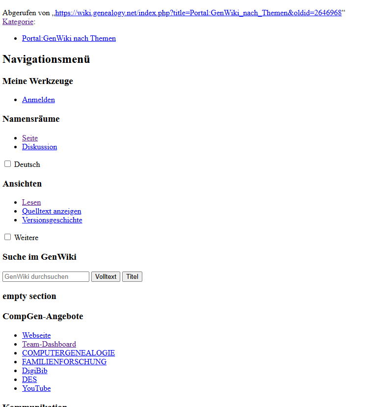 Ansicht GenWiki - genwiki-l - genealogy.net